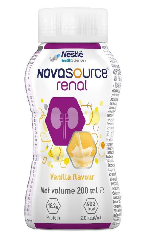 Novasource Renal Vanilla - 200ml (Carton of 24) – Axcess Nutrition