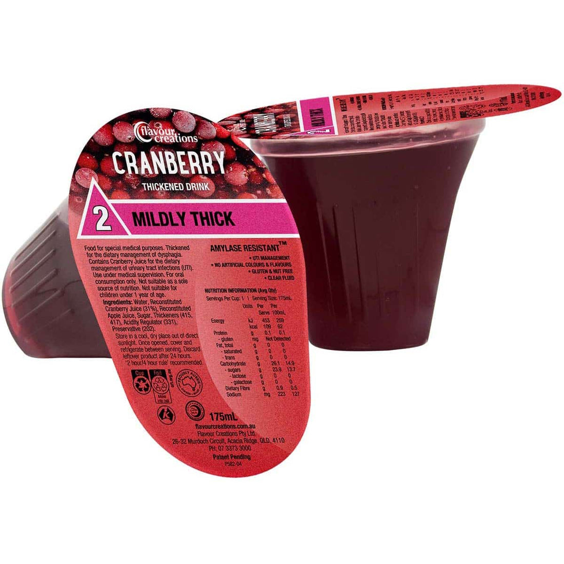 Flavour Creations Thickened Cranberry Juice - 175ml – Axcess Nutrition